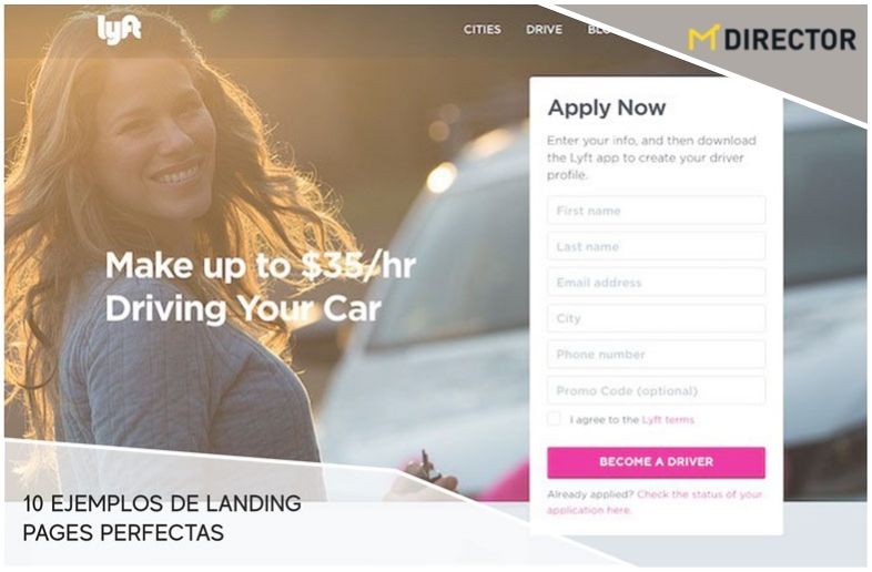 10 ejemplos de landing pages perfectas MDirector | MDirector